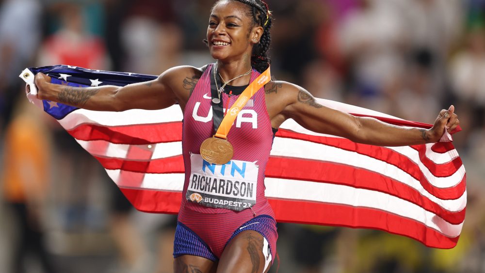 I’m here. I’m the champion (с) Sha’Carri Richardon. День 3. Будапешт 2023 – SportHub Media